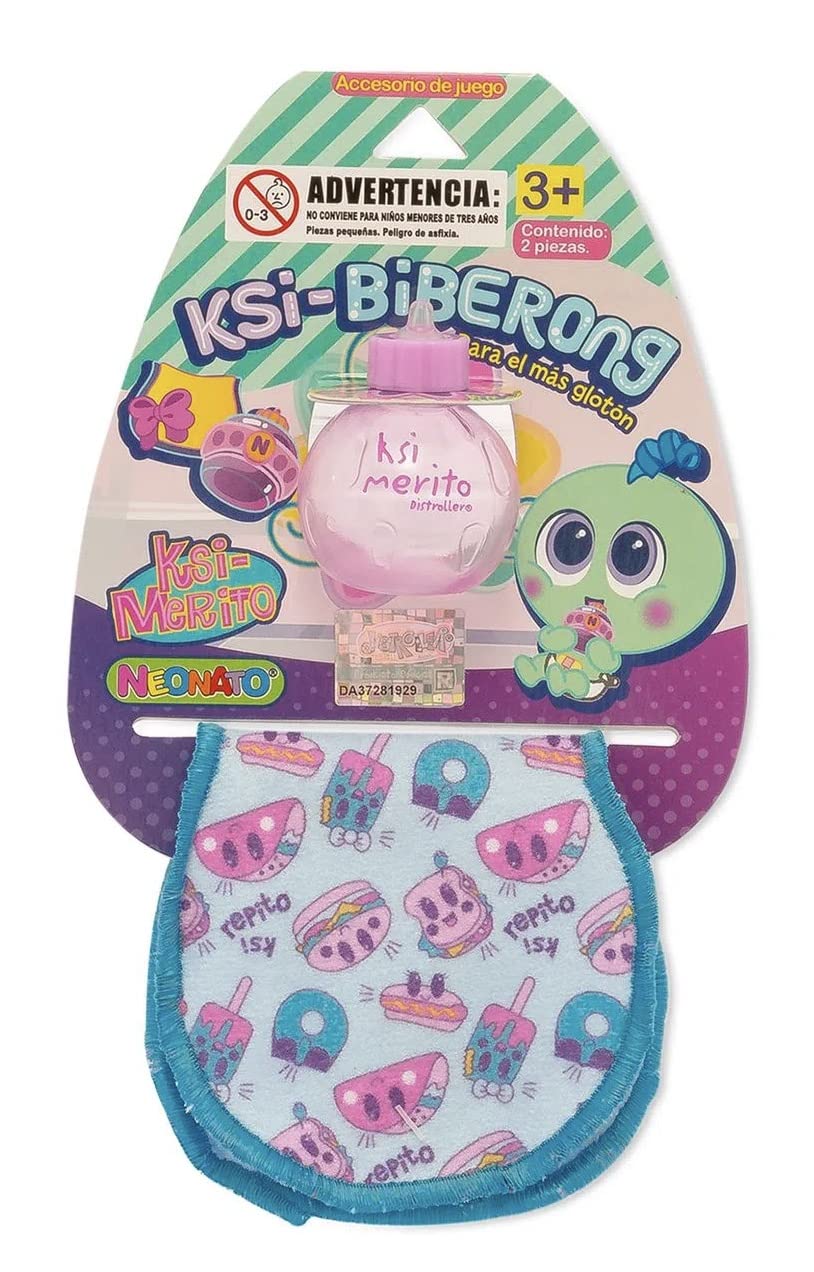 Distroller Neonate Nerlie Pink Bottle with Bonus Blue Burp Rag - Mexico Exclusive Ksimerito