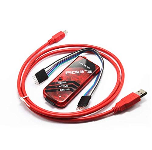 ANBE PIC Programming Kit - PICKIT3 Compatible PIC Microcontroller Programmer - USB - 512KB Flash - Includes PICKIT3, USB Cable, Extension Cable, Socket Board, Breadboard, Manual