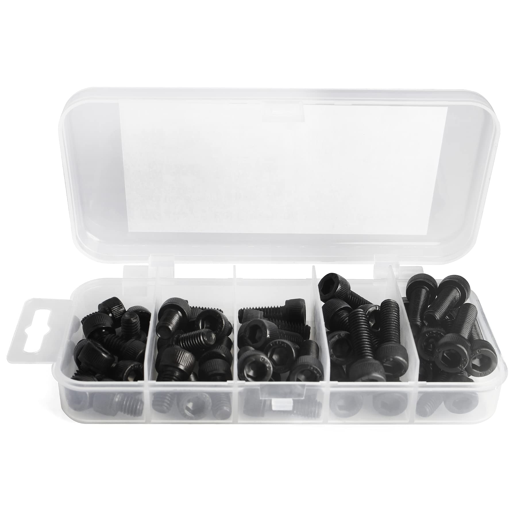 M6 x 8mm 12mm 16mm 20mm 25mm Hex Socket Head Cap Screws Bolts, 12.9 Grade Alloy Steel, Black Oxide Finish, Fully Threaded, Metric Allen Hex Drive, Assortment Kit 50PCS