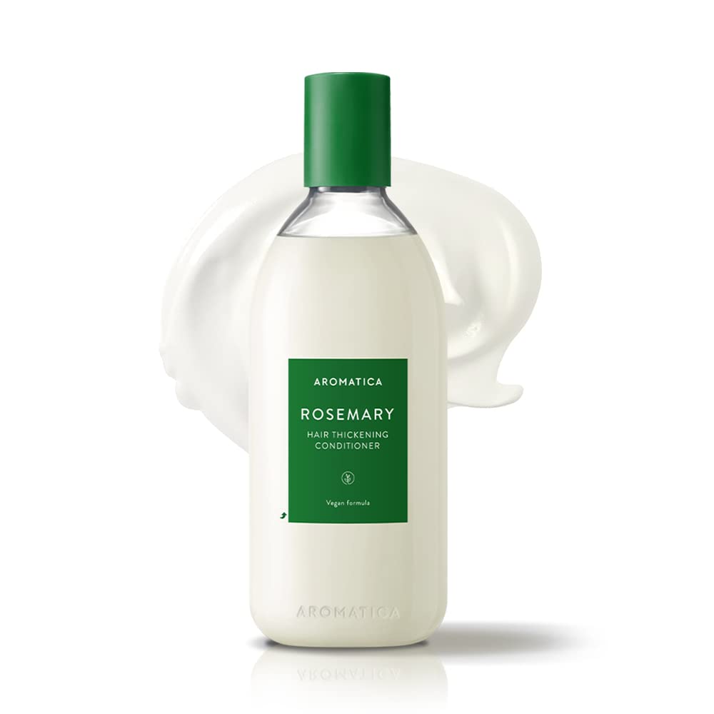 AROMATICA Rosemary Hair Thickening Conditioner (2021 New Version) 400ml / 13.53oz | Vegan Hair Conditioner for Thicker Hair | Reduce Frizz | For Stronger, healthier hair | for Men and Women