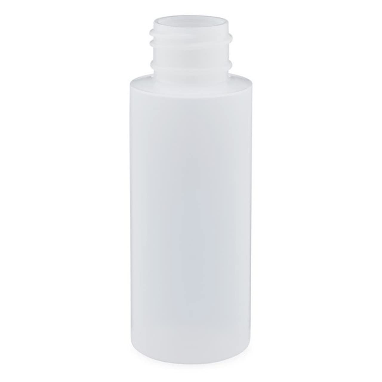 12PCS HDPE Natural Cylinder Bottles with Lid - 2 oz, Standard Cap, Store/Dispense Liquids, Refillable Containers, Storage Container, BPA-Free,
