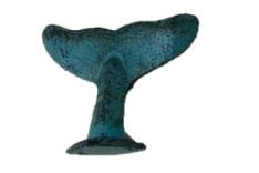 5 Cast Iron Whale Tail Hooks Or Drawer Pulls Coat Hat Closet Hall Tree Sea Foam Green Color