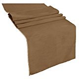 140 x 12 inches Runner Fabric Tablecloth By Florida Tablecloth factory ( Taupe )