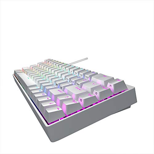 Durgod Hades 68 RGB Mechanical Gaming Keyboard - 65% Layout - Cherry Profile - Doubleshot PBT - USB Type C - Aluminium Chassis (Gateron Brown, White)
