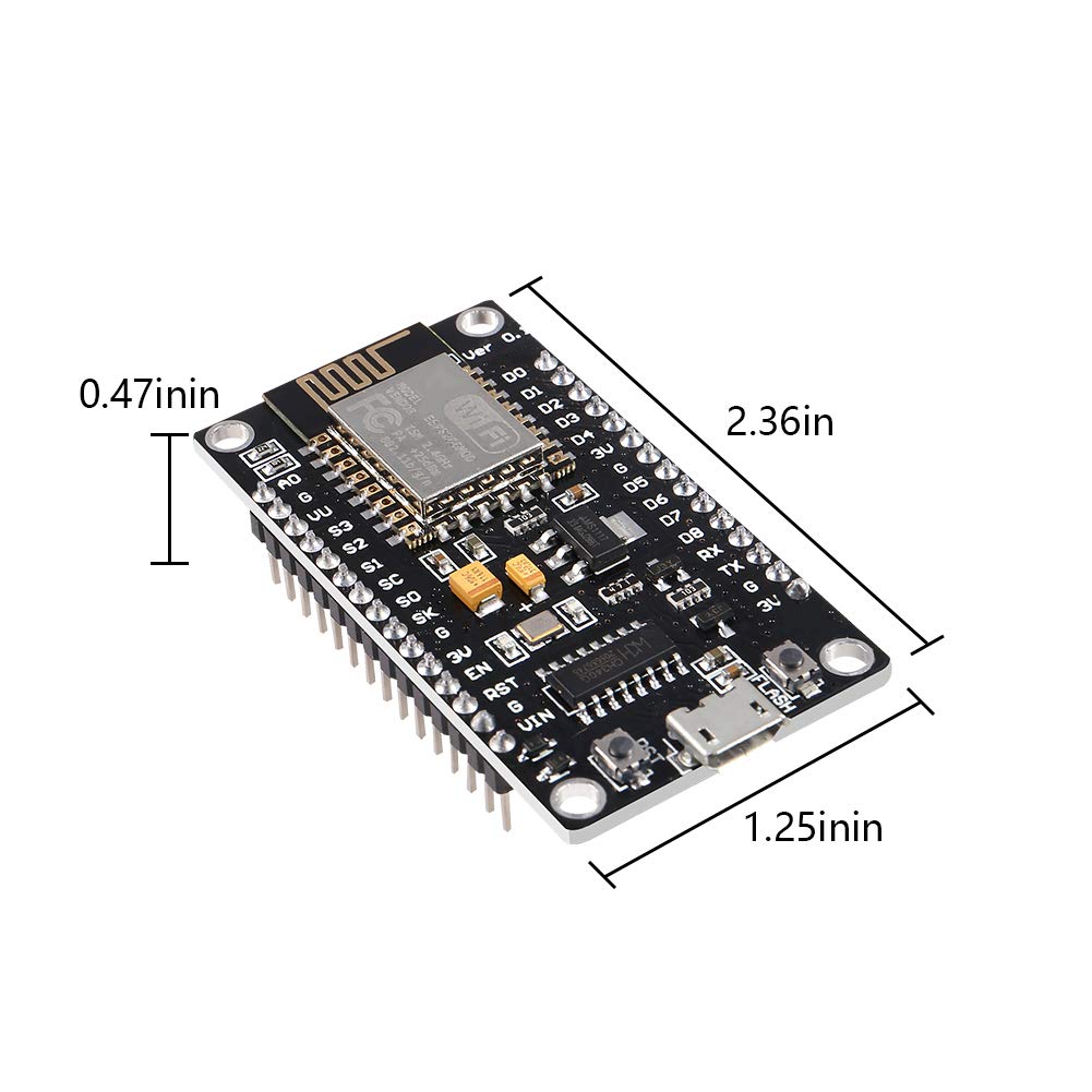 ACEIRMC 8pcs ESP8266 ESP-12E Serial Wireless Module CH340 NodeMcu V3 Lua WiFi Internet of Things New Version Development Board Compatible with Arduino IDE/MicroPython (8pcs)