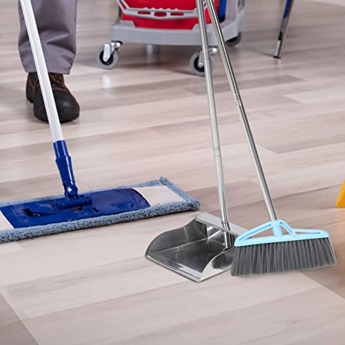 1 Set Stainless Steel Trash Shovel Trash Cleaning Shovel Garden Dustpan Garbage Sweeping Tool Broom and Dustpan Kitchen Stainless Steel + Plastic Office Small Broom Handheld
