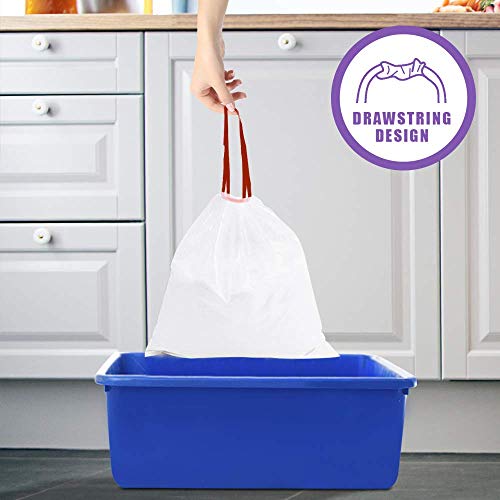 Alfapet cat Litter Box Liners Extra Large-1 Box- Heavy Duty 2 mil Thick Plastic, Clever Drawstring Liner for Easy Disposal- Flat Bottom for Easy, Secure Placement in Kitty Pan-Disposable