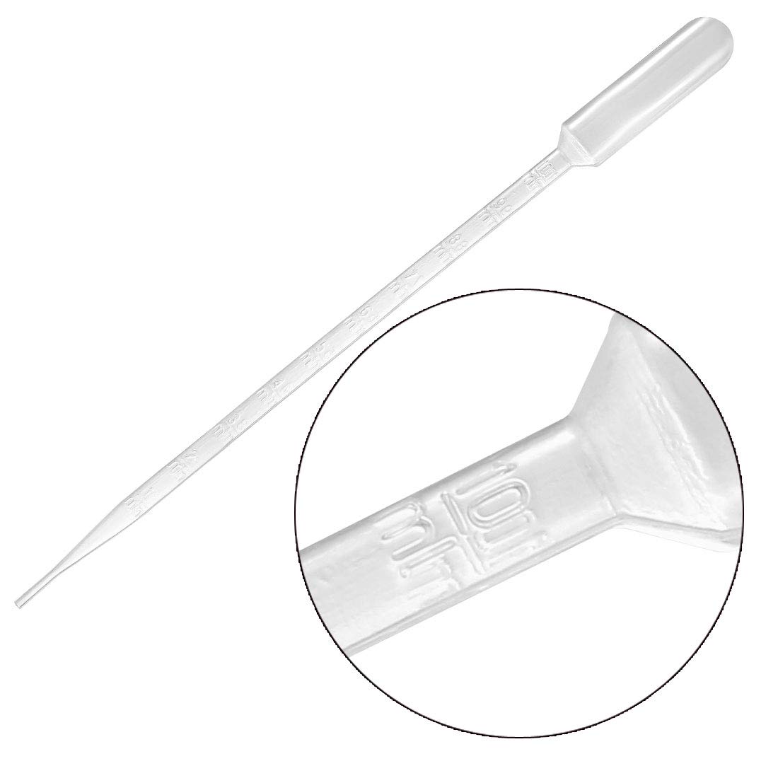 uxcell 20 Pcs Plastic Disposable Pipettes 10ml, Clear Graduated Transfer Pipettes, 295mm Length, Liquid Dropper for Lab