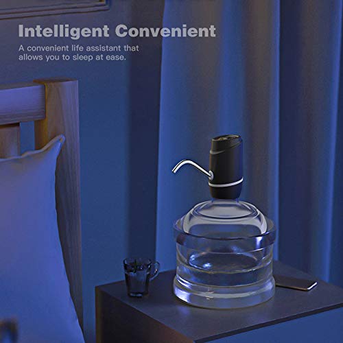 5 Gallon Water Dispenser,Electric Water Bottle Pump Water Dispenser Jug Drinking Water Pump for Home Kitchen Office Camping Outdoors Fit for 3-5 Gallon Water Bottle (Black)