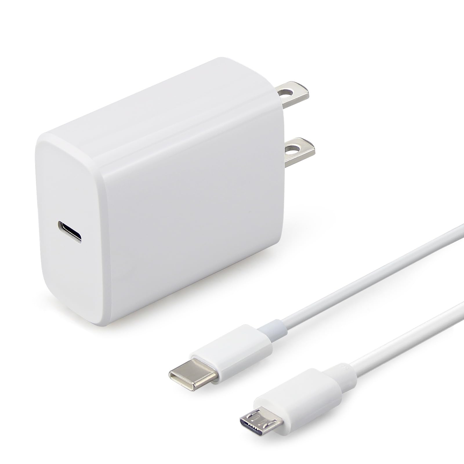 20W Charger Brick Compatible with Amazon Fire 7 Kids Tablets, Fire HD 10, Kindle Fire, iPad Pro Air, Galaxy Tab S10 Plus, OnePlus Pad, Surface Pro 9 - with 5 ft Charging Cable Set