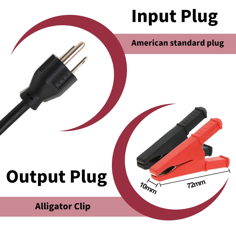 16.8V 20A Charger 16.8V Li-ion Battery Charger Output Alligator Clip Used for 4S 14.8V Lithium Battery Pack