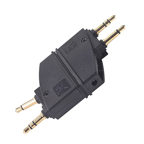 Airline Airplane Flight Headphone Adapter Converter Compatible with Bose QC3 QC15 QC20 QC25 QC35 AE2 AE2W Noise Cancelling Headphones (2pcs)