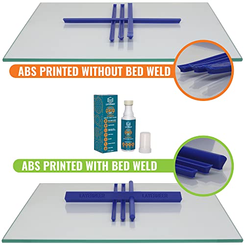 3D Printer Adhesive Glue Bed Weld Original, Strong Grip Reduces Warping for ABS, ASA, PLA, and PETG Filament on Heated Build Plates, 118ml, 4 fl oz