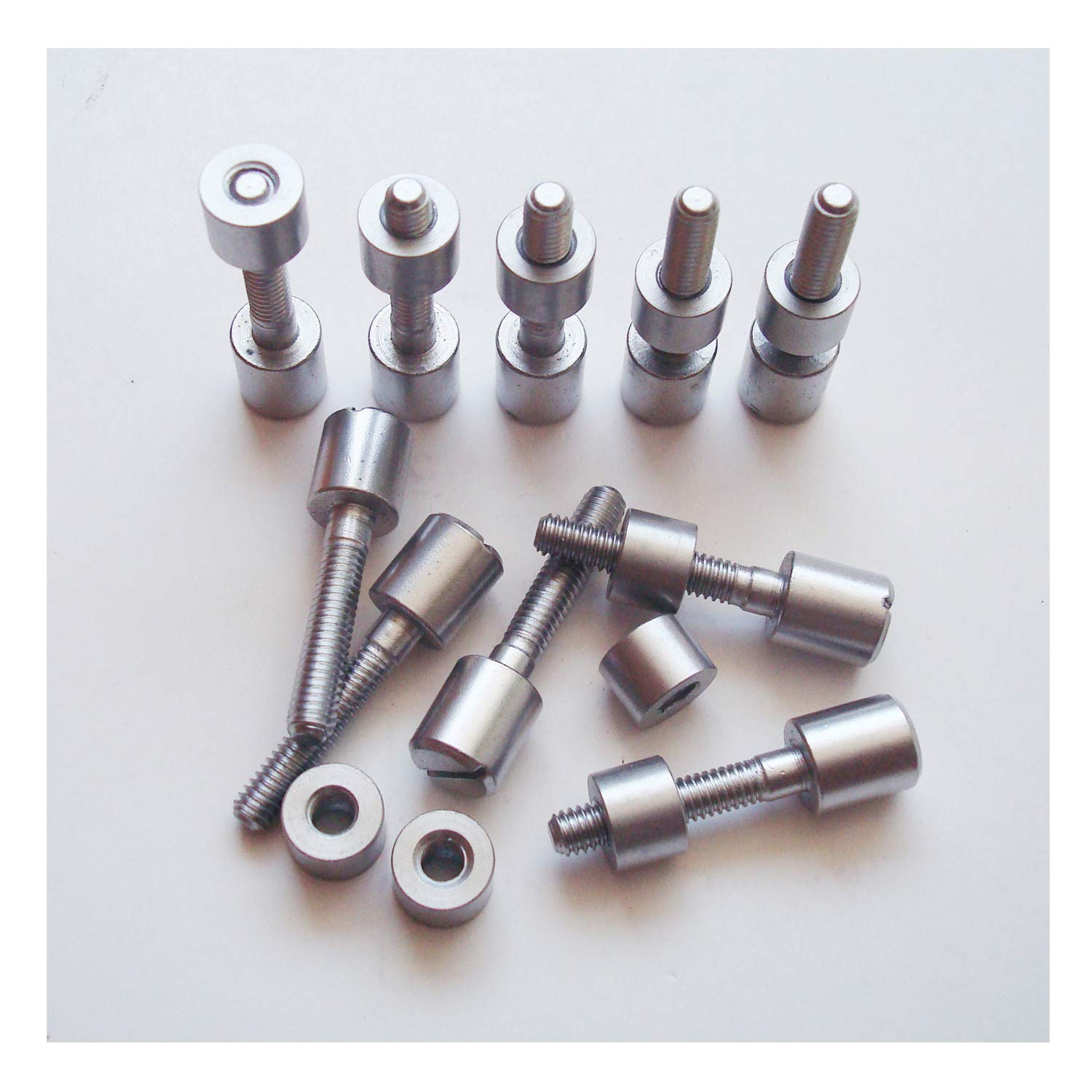 5Afashion 10 sets/lot Screw Fasteners for knife maker,5/16" Diameter Head.Tactical survival knife screw EDC knife shaft fasteners (brass)