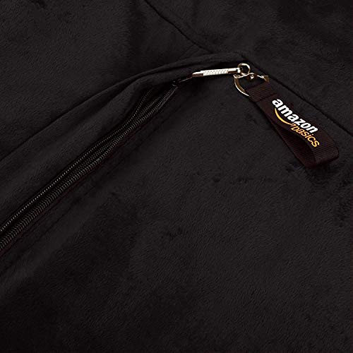 Amazon Basics Memory Foam Filled Bean Bag with Microfiber Cover, Lounger-6', Black, Solid