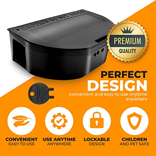 8 Pack - Mouse Bait Stations β Mice, Chipmunk or Small Rodent Traps β Reusable Indoor Rodent Control Bait Box