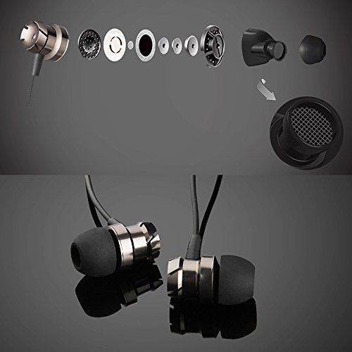 5 Packs Earbud Headphones with Remote & Microphone, SourceTon in Ear Earphone Stereo Sound Tangle Free for Smartphones, Laptops, Gaming, Fits All 3.5mm Interface Device w/3.5mm to Type C Adapter