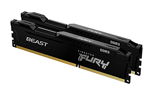 Kingston Fury Desktop PC Memory DDR3 1866MHz 8GB x 2 Kingston Fury Beast CL10 KF318C10BBK2/16