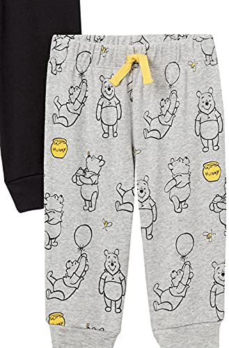 Amazon Essentials Disney | Marvel | Star Wars Baby Boys' Pants, Pack of 4, Winnie the Pooh Oh Bother!, 3-6 Months