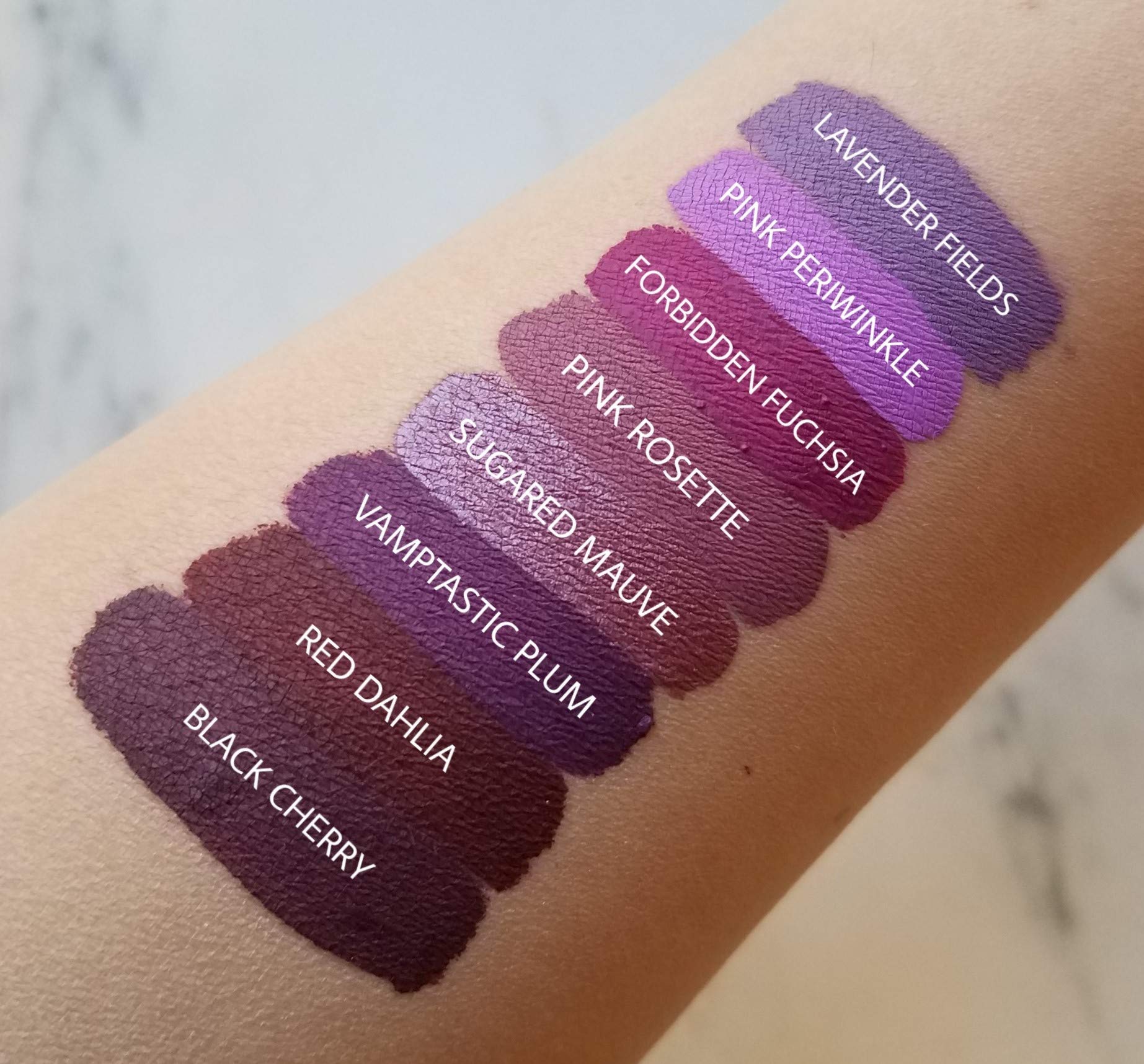 Aromi Sugared Mauve Metallic Liquid Lipstick, Purple Pink Lip Color with Shimmery Finish, Raspberry Mulberry Lipstick, Long-Lasting, Smudge Proof (Sugared Mauve)