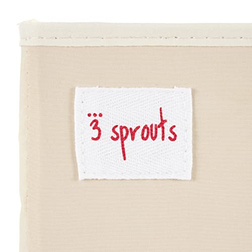 3 Sprouts Large 13 Inch Square Children's Foldable Fabric Storage Cube Organizer Box Toy Bin, Blue Cat, Pet Hedgehog, Pink Unicorn, and Yellow Rhino