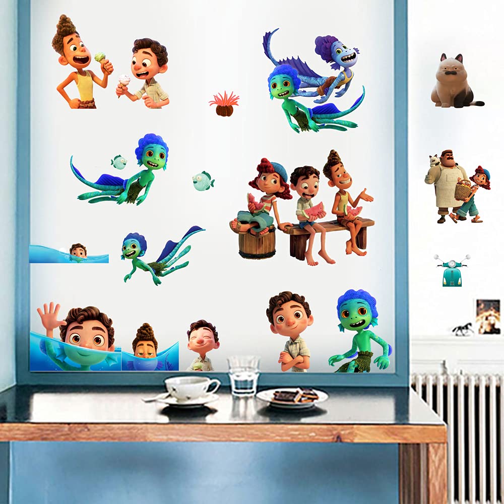 Luca Wall Sticker Children's Cartoon Bedroom Background Wall Decoration Self-Adhesive Wall Sticker PVC