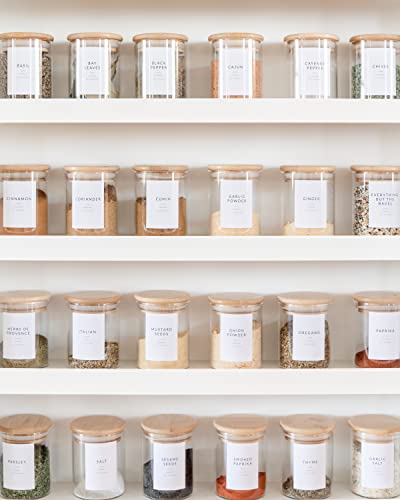 SAVVY & SORTED Minimalist Spice Labels for Spice Jars | 146 Spice Jar Labels Stickers for Containers | Spice Labels Stickers Preprinted | Spice Organizing Labels Herb Seasoning Kitchen Pantry Labels