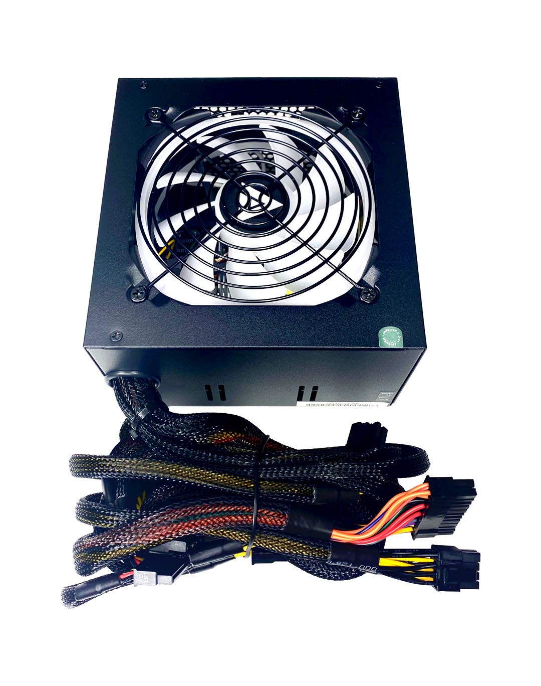 Apevia ATX-SR700W Spirit ATX Power Supply with Auto-Thermally Controlled 120mm White LED Fan, 115/230V Switch, All Protections