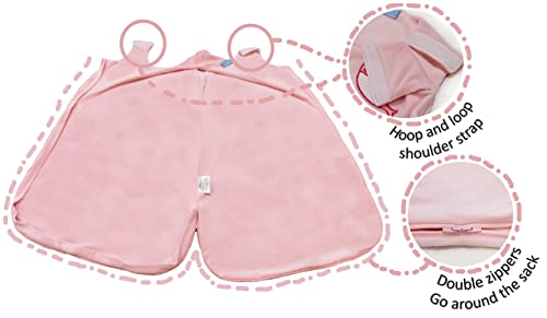 1st Laugh Plush Minky Winter Sleeping Sack Wearable Blanket, for Baby and Toddler Boys,1.8 Tog (Pink Shark, 2T-3T)