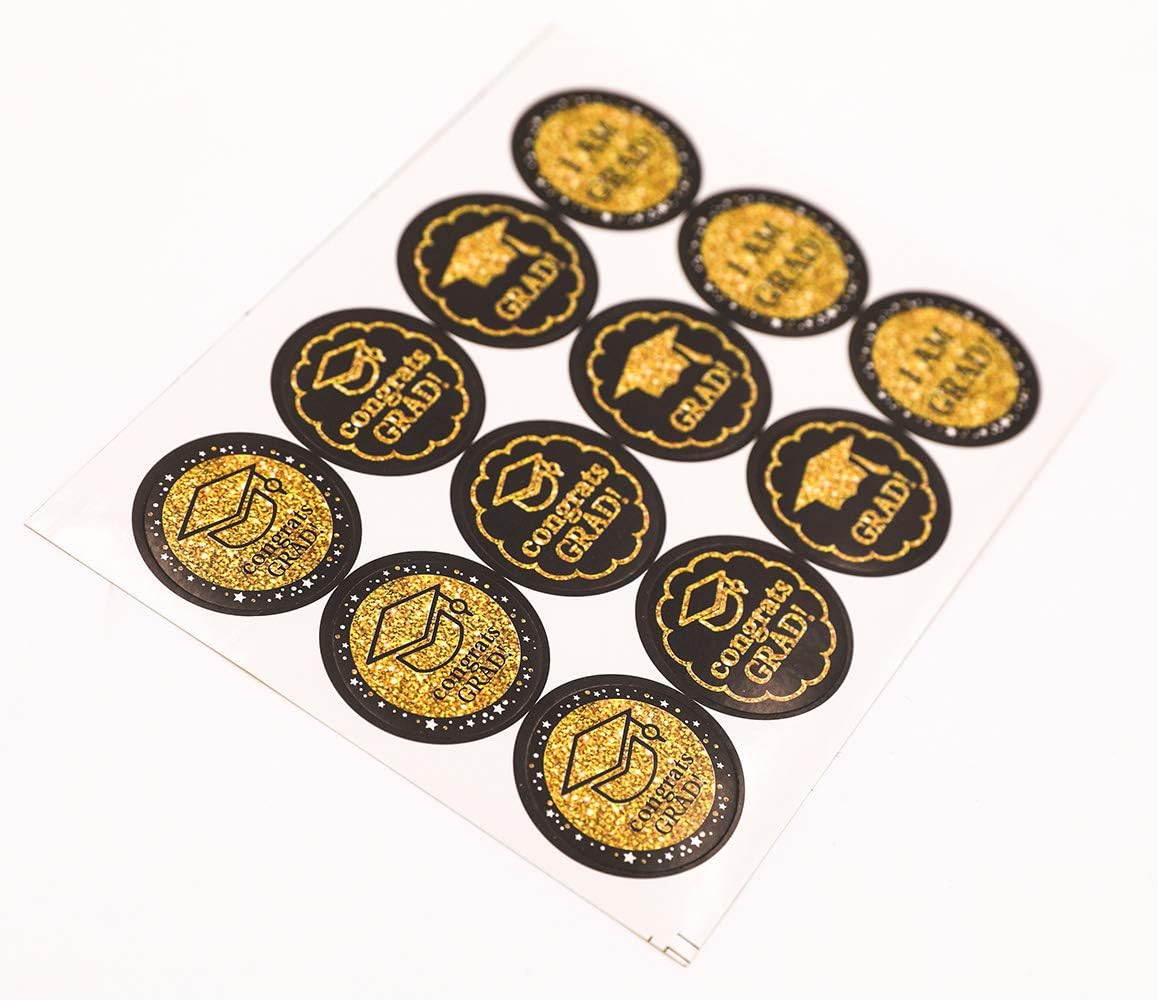 Topfunyy 180 Pcs Graduation Stickers Congrats Grad Labels for Graduation Party Decoration