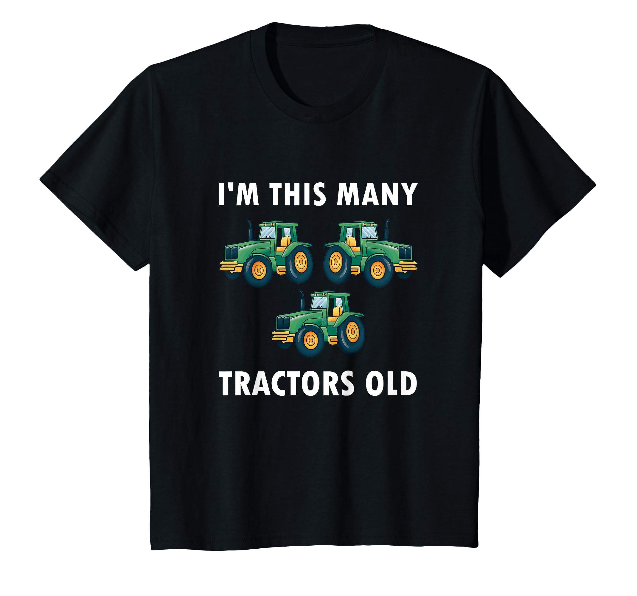 3 Years Old Boy Tractors Old 3rd Birthday Kids T-Shirt