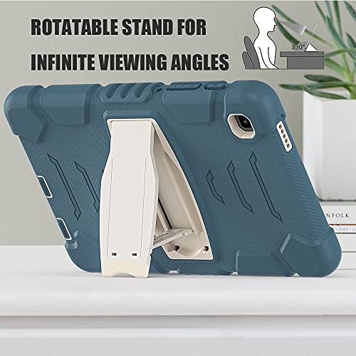 Litchi Samsung Galaxy Tab A7 Lite Case 2021, Galaxy Tab A7 Lite 8.7 Inch Case with Kickstand, Protective Rugged Case for SM-T220/T225-Cornflower Blue
