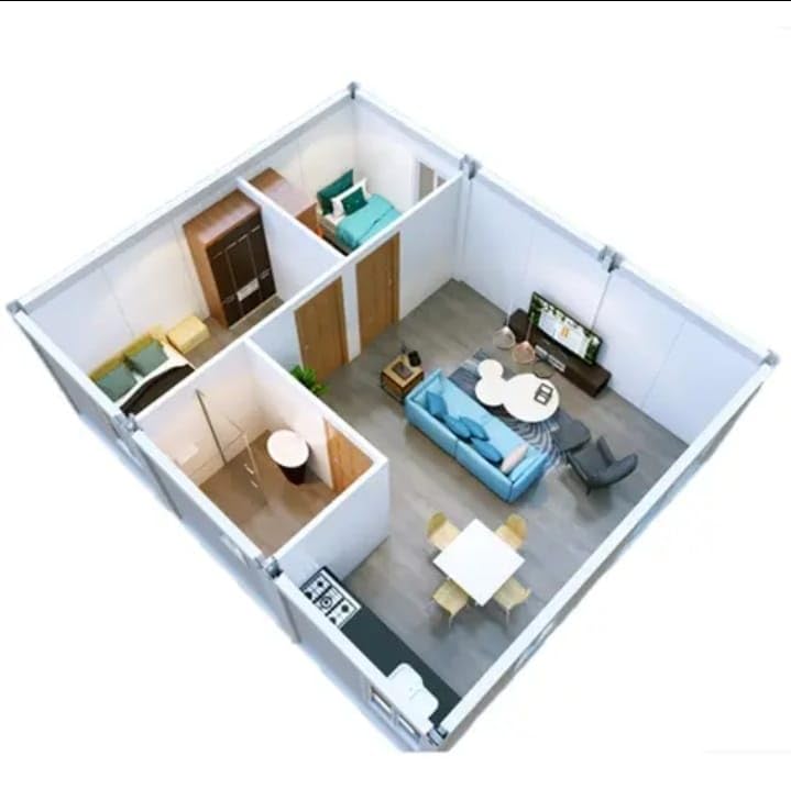 20 Feet Luxury Foldable Tiny House Prefab Villa for Living, Office, Meeting Room, and Classroom - Modern Tiny Home to Live in or Work from Home