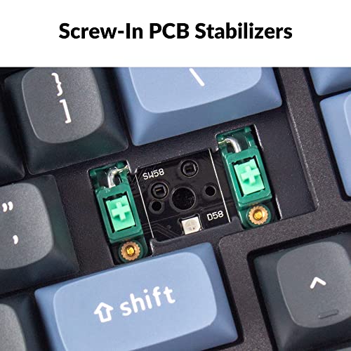 Keychron Q1 RGB Wired Custom Mechanical Keyboard, QMK/VIA Programmable Macro with 75% Layout Hot-swappable Gateron G Pro Blue Switch Double Gasket Compatible with Mac Windows Linux (Black) -Version 2