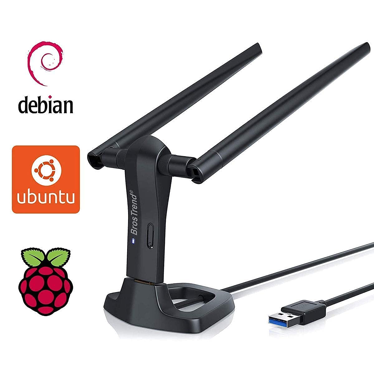 BrosTrend AC3L Linux WiFi Adapter and BrosTrend AC1L Linux WiFi Adapter Bundle, Works with Linux Ubuntu, Mint, Kali, Debian, Raspbian, Zorin, Xubuntu, Lubuntu, PureOS, Supports Kernels 5.18 and Below