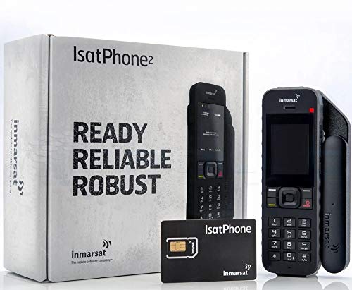 2021 Unlocked IsatPhone 2.1 Satellite Phone - Voice, SMS, GPS Tracking, SOS Global Coverage - Water Resistant - Sim Card Included (No Airtime) - Prepaid and Monthly Plans Availableā¦