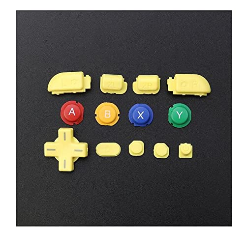 15 PCS Replacement L R ZR ZL Buttons ABXY Buttons Home Button Start Button Power Select Button D Pad Set for New 3DS XL New 3DS LL Console Yellow