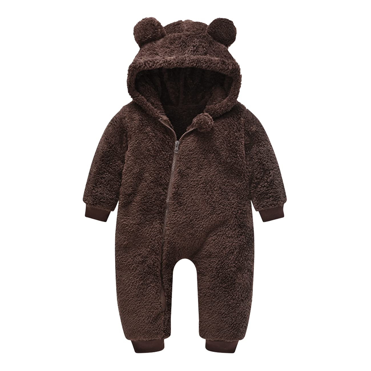 Mokitoni Baby Pram Boy Romper Winter Clothes Warm Snowsuit Coat Bear Hoodie 6 9 12 months