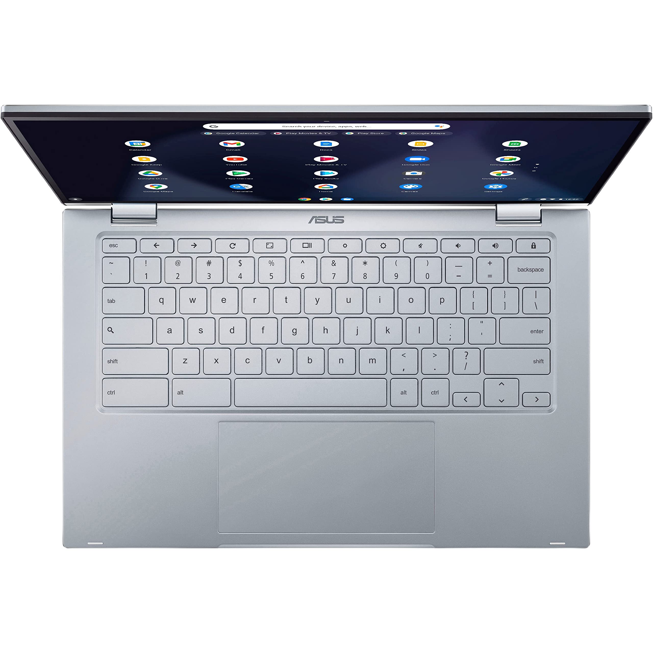 ASUS Chromebook Flip C433 14" FHD Touchscreen 2-in-1 Laptop, Intel Core m3-8100Y up to 3.4GHz, 8GB RAM, 48GB Storage (32GB eMMC + 16GB Flash Drive), 802.11AC WiFi, Backlit Keyboard, Silver, Chrome OS