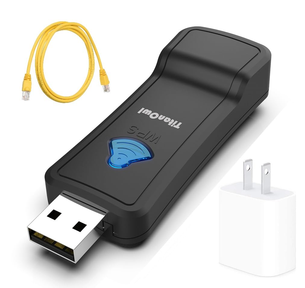 WiFi to LAN Network Adapter, 2.4 GHz Wireless to Ethernet for Printer Smart TV Alternative Dongle to WIS09ABGN UWA-BR100 TY-WL20 RJ45 DY-WL10 Repeater AP Extender Powered by USB