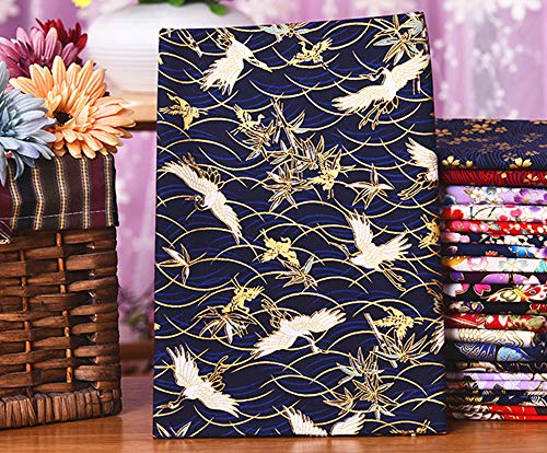 5PCS Cotton Craft Fabric 25x25 cm, Cute Japanese Style Cotton Wrapping Cloth Squares Quilting Fabric, Bundles of Fabric for DIY Patchwork Sewing (G#)