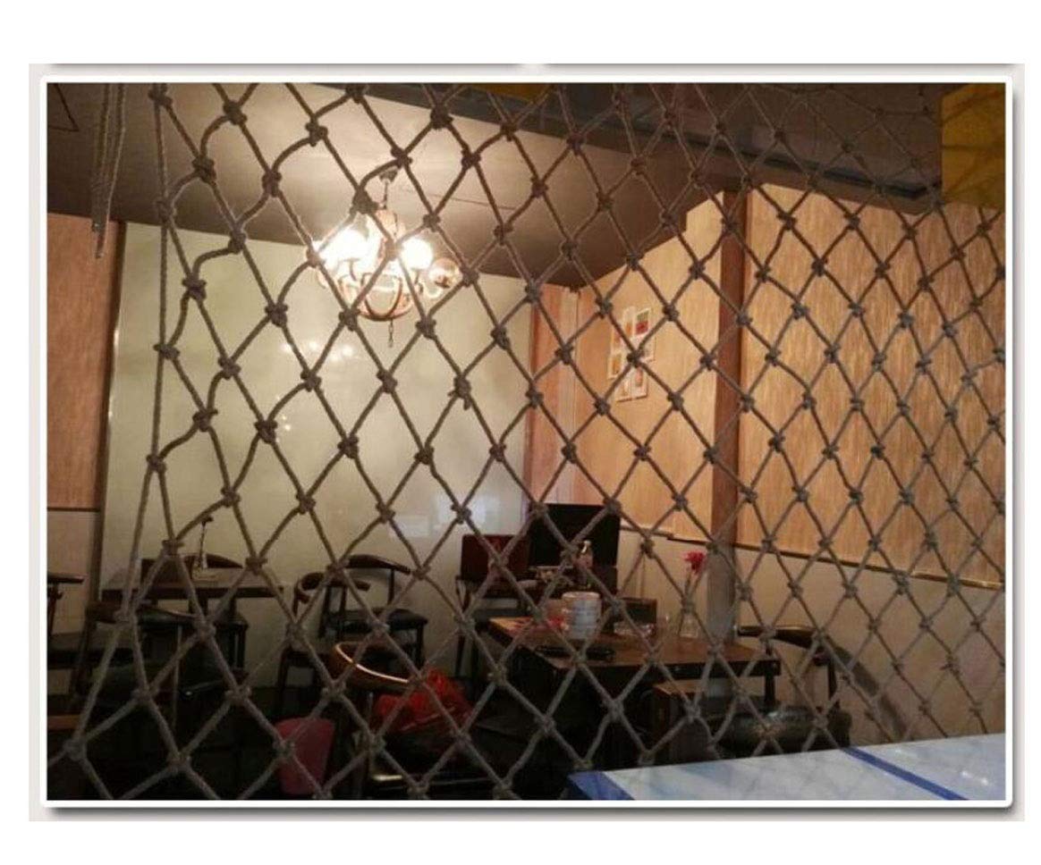 Retro Hemp Rope Decorative Net, Children's Safety Net, Sturdy Mesh Cloth Woven Material, Bar Restaurant Photo Wall Garden Playground Protective Rope Net, Climbing Net, Custom Size ( Size : 1*7m )