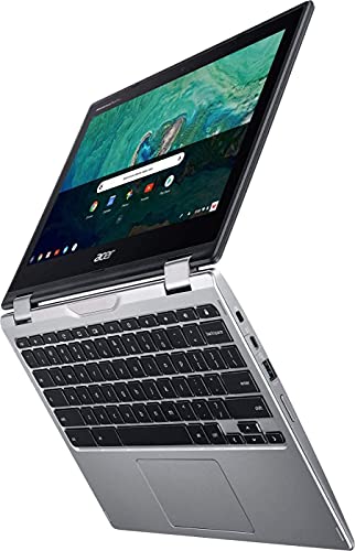 Acer 2021 Chromebook Spin 2-in-1 Convertible Laptop Student Business use, 11.6" HD Touchscreen, Intel Celeron N3350, 4GB RAM, 32GB eMMC, Zoom Meeting, Chrome OS w/GM 128GB SD Card