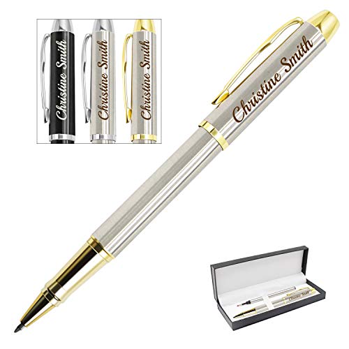Personalized Pens Custom Engraved Pen with Name, Refillable Medium Refill, Personalized Gifts for Men Women