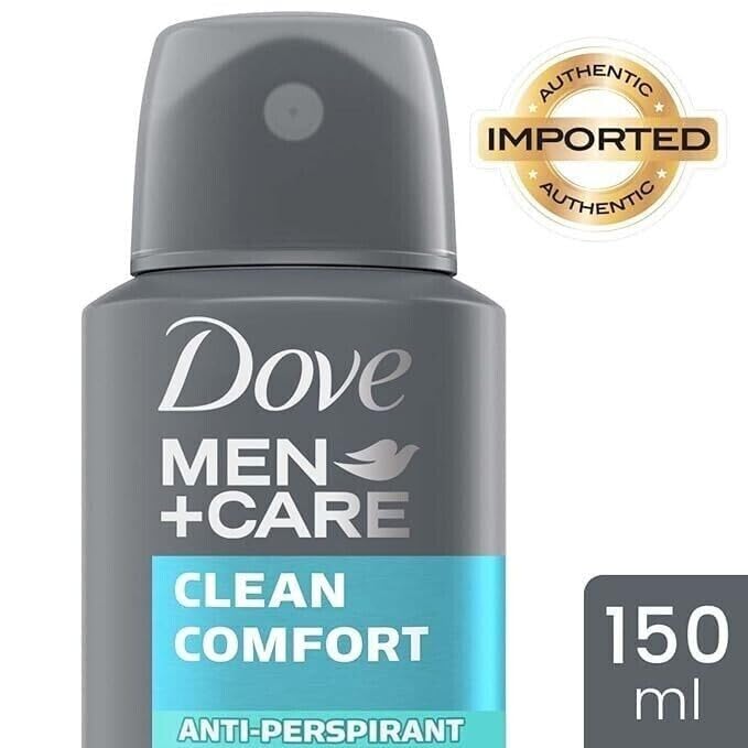 Dove Men+Care Antiperspirant Dry Spray Deodorant for Men Clean Comfort 48 Hour Sweat and Body Odor Protection 3.8 oz 3 Count