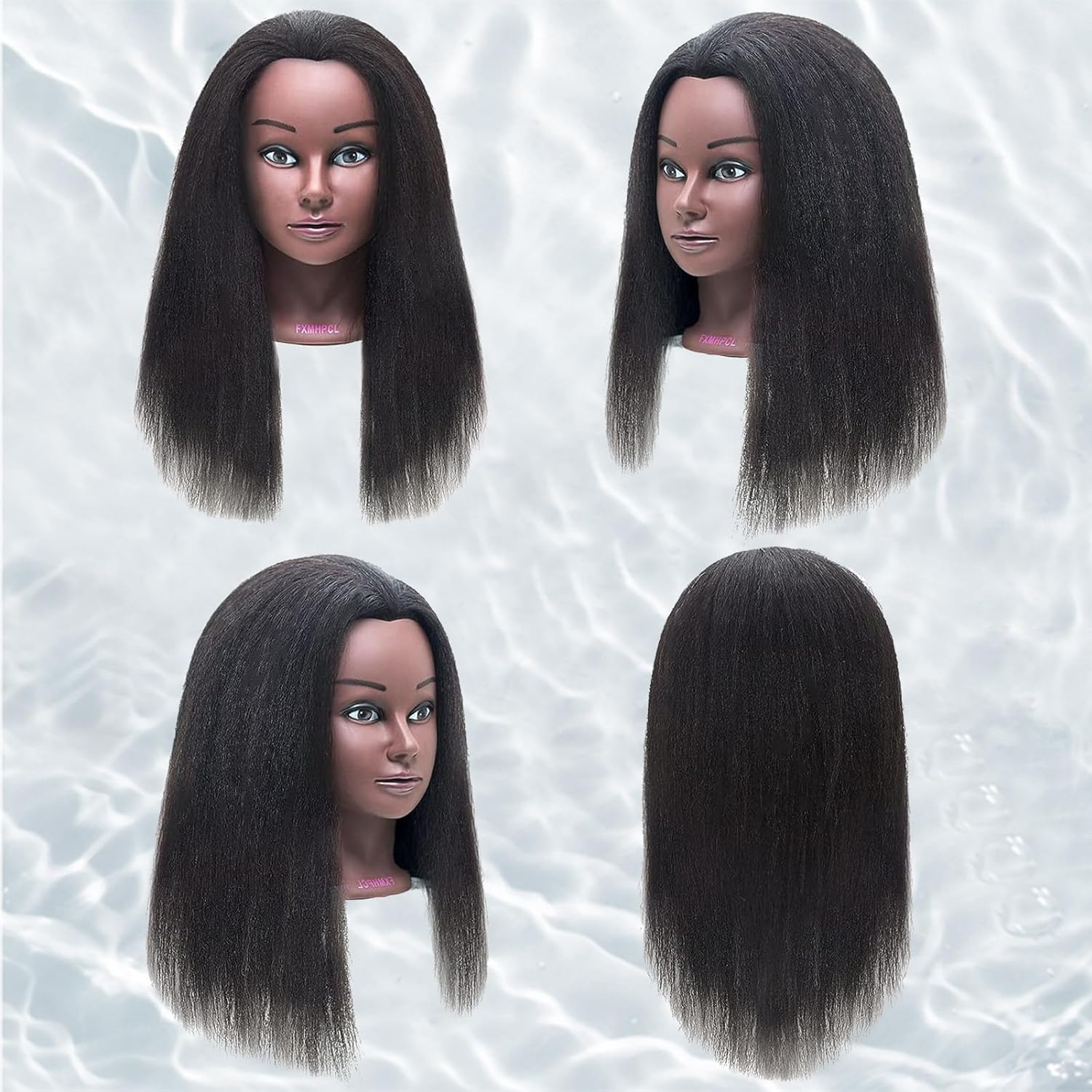 Mannequin Head with Hair 28β Manikin Head Hairdresser Training Head Cosmetology Doll Head for Styling Braiding Practice with Clamp Stand (Blonde-5)