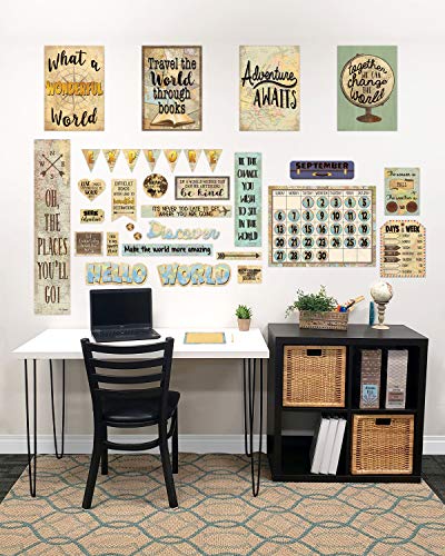 Teacher Created Resources Classroom at Home Decor Kit: Travel The Map, TCR2088545
