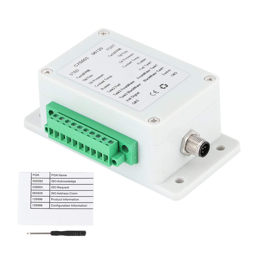 Analog to Nmea 2000 Converter NMEA2000 Converter 9β32V DC Waterproof Converter Box Convert Sensor Singal to NMEA2000 IP67 for Boat Yacht