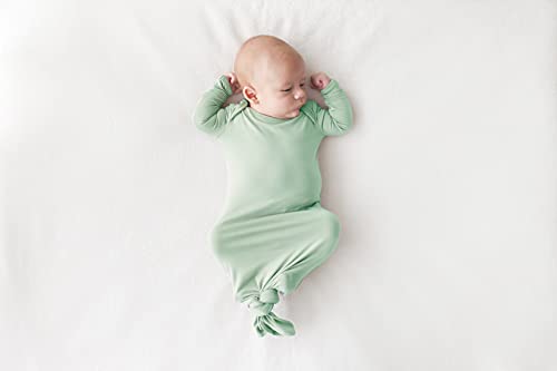 Posh Peanut Infant Gown - Unisex Soft Baby Clothes - Viscose from Bamboo Infant Layette Swaddle Wear- 0-3 Months (Sage)