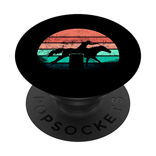 Barrel Racing Country Girl - Vintage Sunset Retro Rodeo PopSockets Swappable PopGrip